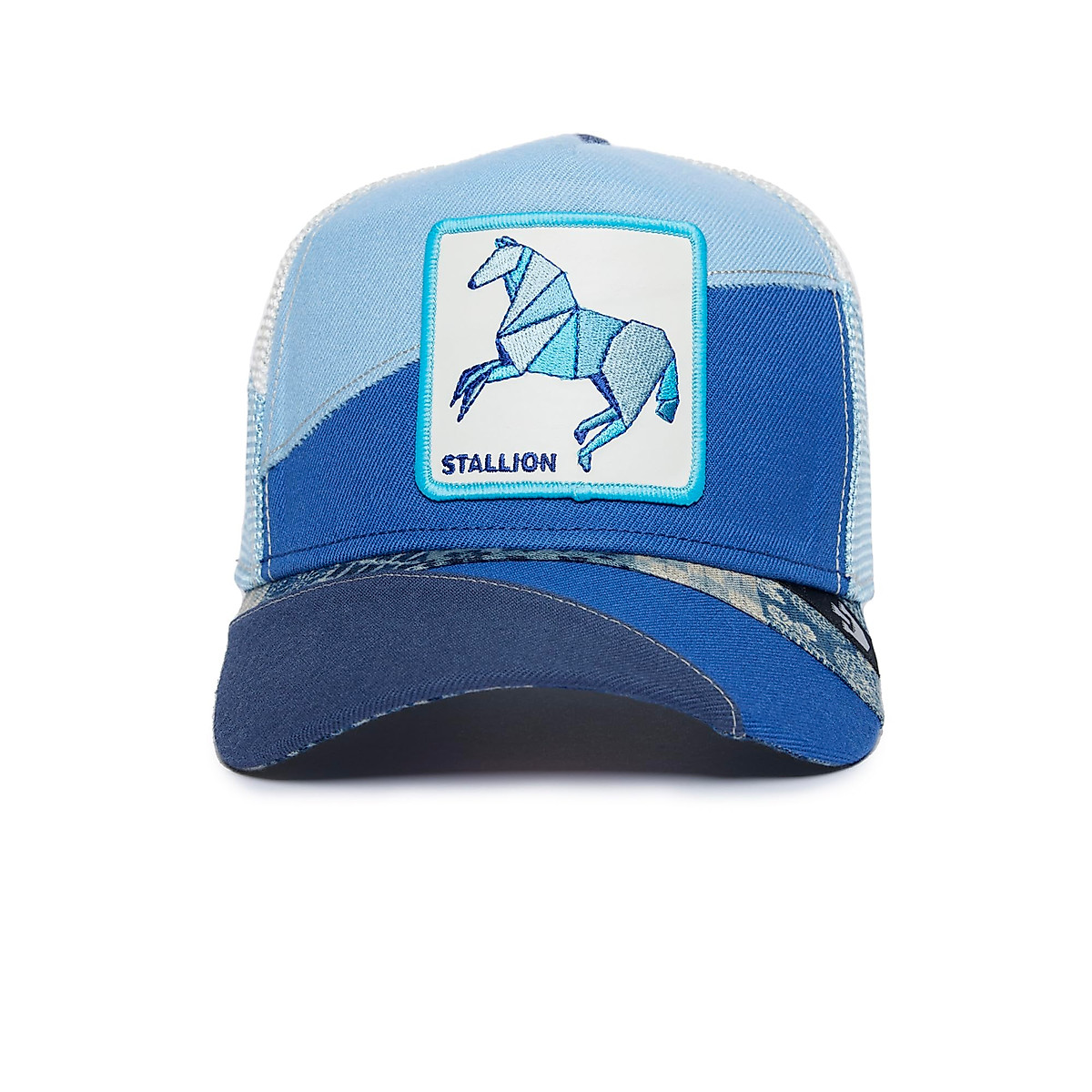 Goorin Bros. Unisex Farmigami Collection Adjustable Trucker Hats, Farmigami Self-Reliant (Blue), One Size