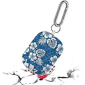Art-Strap Protective Case, Compatible with AirPods Pro - Shockproof Soft TPU Gel Case Cover with Keychain Carabiner Replacement for Apple AirPods Pro (Aloha Hawaiian Flowers)