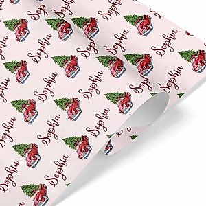 InterestPrint Personalized Christmas Paper Wrapping Paper Roll Design Funny Wrapp PapersCar for Boys Girls Baby Shower Wedding Anniversary