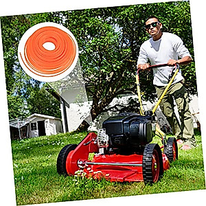 Yardwe 2pcs Cutter Mower Rope Steel Lines Xcm Mowing Strimmer Trimmer Orange Replacement Practical Grass Accessory Mowers Brush Cordless Wire Accessories Line Round Landscape Cutters