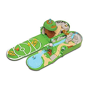 Pokémon Carry Case Playset, Feat. Different Locations Within One Playset, with 2-Inch Pikachu Figure, Treetop Trap Door, Battle Area, Hidden Cave and More - Easily Folds into a Backpack