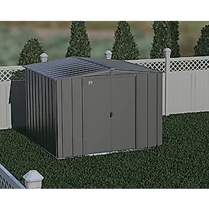 Arrow Classic Steel Storage Shed, 8x8, Charcoal