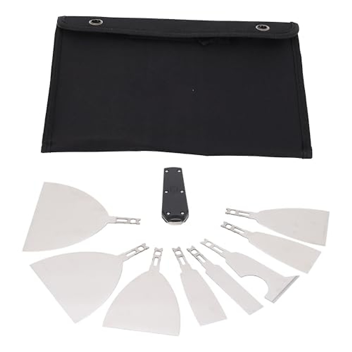 Stainless Steel Paint Scraper Tool with Ergonomic Handle for Drywall Repair, 8 Sizes 1in - 6in, Mirror Polished Surfaces, for Patching Dents, Cracks, and Holes in Plaster