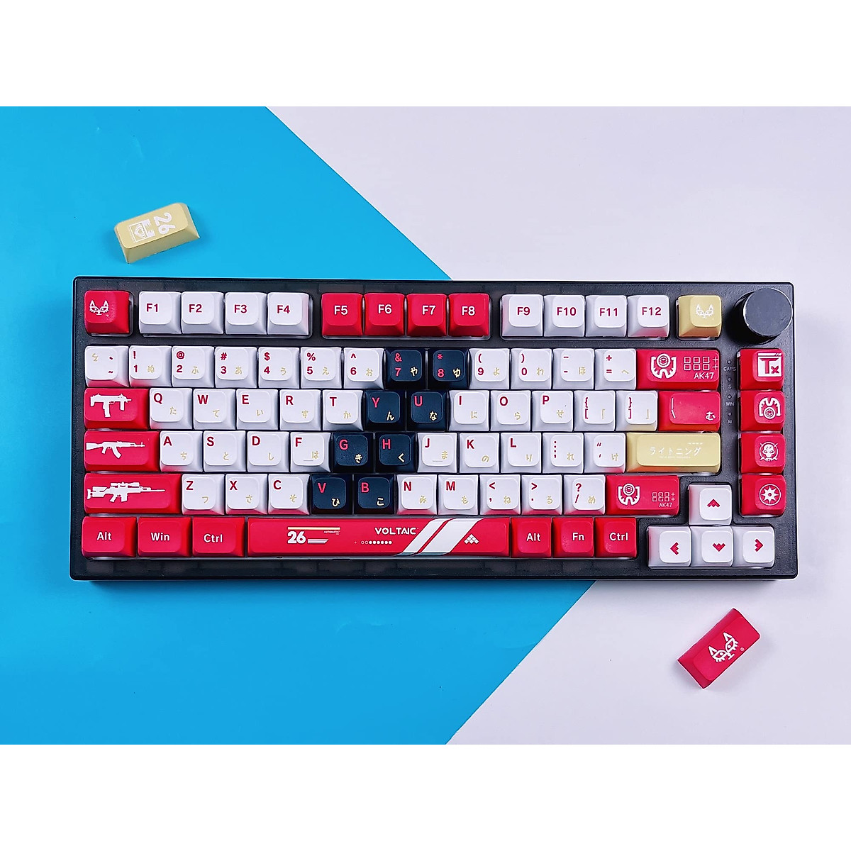 BTNCL CSGO Keycaps Set, PrintStream Bloodsport Dye-Sub XDA Profile PBT Keycap for Gaming Mechanical Keyboard (Color : Bloodsport)