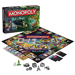 Monopoly Rick and Morty Board Game | Based on the hit Adult Swim series Rick & Morty | Offically Licensed Rick Morty Merchandise | Themed Classic Monopoly Game