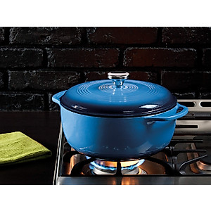 Lodge EC6D33 Enameled Cast Iron Dutch Oven, 6-Quart, Blue