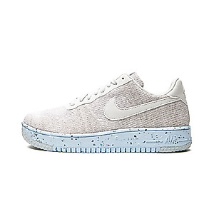Nike Men's Air Force 1 Crater Flyknit Basketball Shoes, White/Photon Dust, 8.5