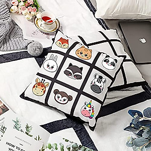 LYFLES Sublimation Blanks Blanket 40" x 60" with 9 Panel and 2PCS Blank Pillow Cases 16" x 16" with 9 Printable Panels