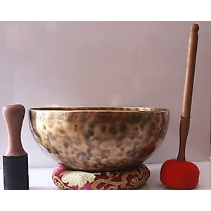 12 Inch Yogi Carving Singing Bowl | Handmade Seven Metal Tibetan Singing Bowl-Hand Hammered Himalayan Singing Bowls By Singing Bowl Nepal(SBN)