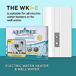 Aqua-Rex Water Softener Alternative Salt Free for Electric Heater, Water softener for Well water, Soft water for Hair & Skin (WK1-E)