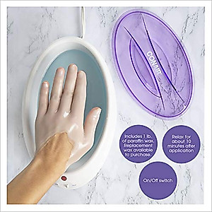 True Glow by Conair Thermal Paraffin Spa Moisturizing Wax Treatment, Includes 1lb. Paraffin Wax, Purple