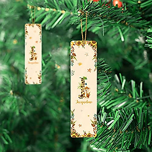 GOLEEX Personalized Initial Bookmark Leopard Magnetic Bookmarks Customized Name Letter Page Markers Cute Reading Gifts for Book Lovers Students Women Teens Adults at Christmas