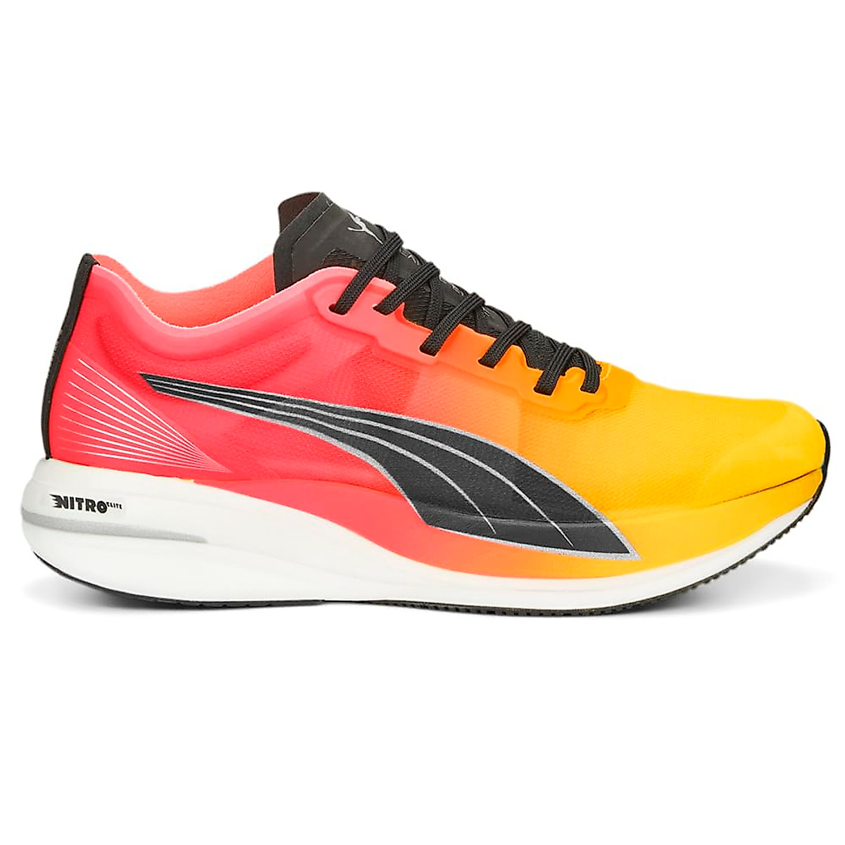 Puma Womens Deviate Nitro Elite Fireglow Running Sneakers Shoes - Orange - Size 8.5 M