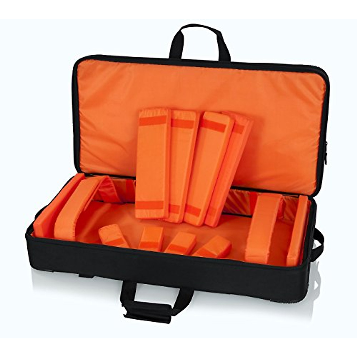 Gator Club Series DJ Backpack with Adjustable Interior and Bright Orange Lining Fits 27" Controllers (G-CLUB-CONTROL-27BP)