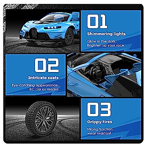 Kiddufun Remote Control Car for Boys 4-7,Rechargeable 1/18 RC Cars Toys for Boys 8-12 Sport Racing with Headlight Present Christmas Birthday Kids Toys Car Gifts for 6 7 8-12 Year Old Boys/Girls