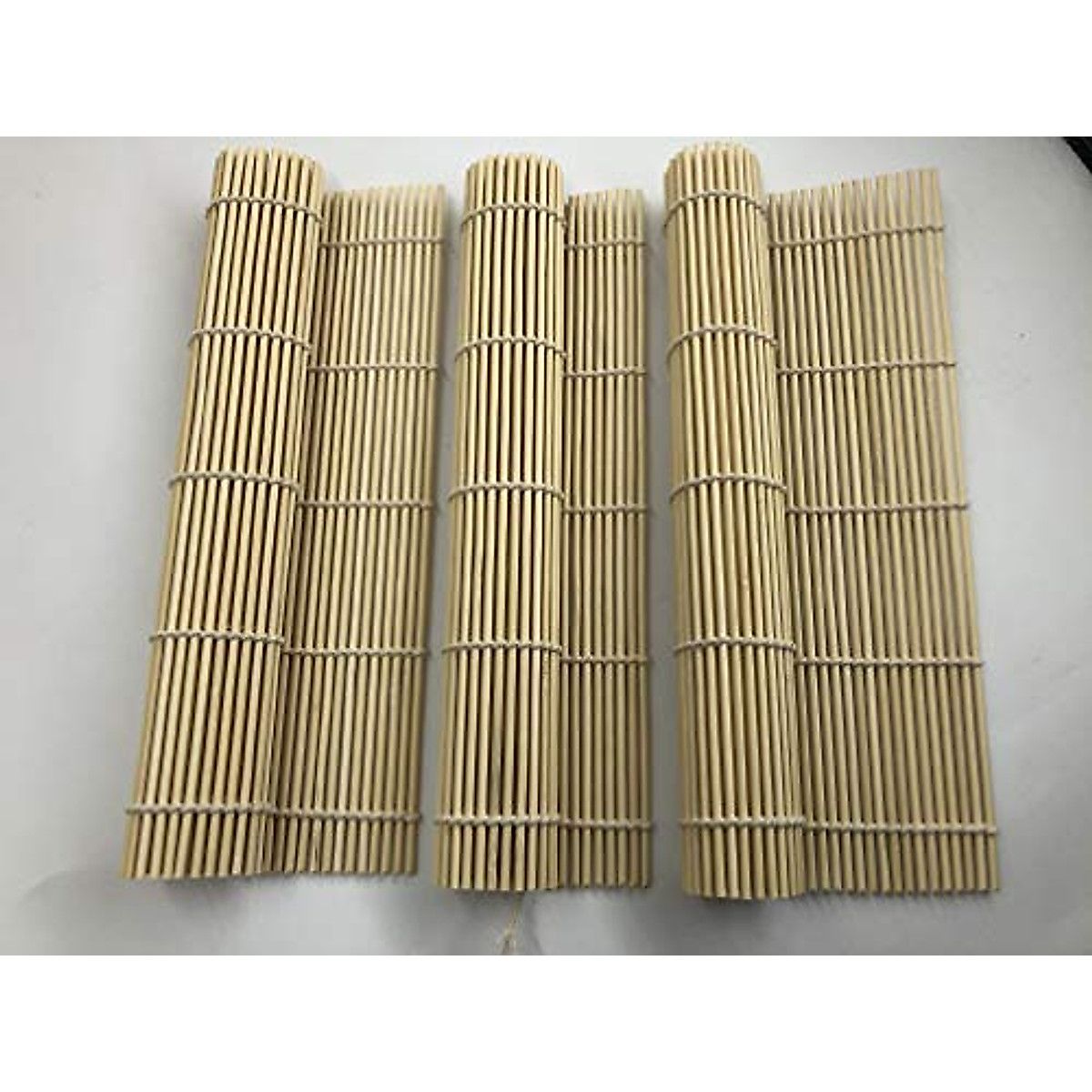 LEQC Bamboo Sushi Rolling Mat, 9.5x9.5 Inch, 10 PCS SET