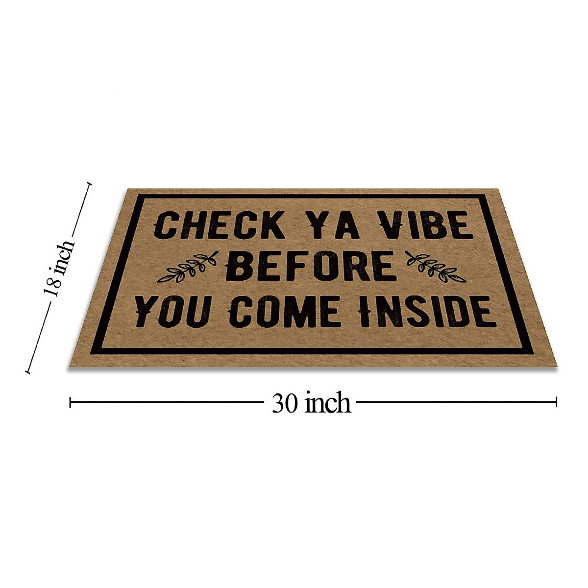 So Hot Funny Door mat Custom Indoor Check Ya Vibe Before You Come Inside 18X30 Inch Home and Office Decorative Entry Rug GardenKitchenBedroom Mat Non-Slip Rubber, 30(L) x 18(W)