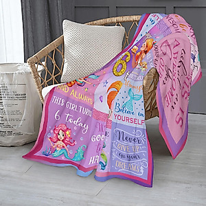 6 Year Old Girl Gifts, Gifts for 6 Year Old Girl, 6 Year Old Girl Birthday Gift Ideas, 6 Year Old Girls Gift Ideas, 6th Birthday Gifts for Girls, Best Gifts for 6 Year Old Girls Blanket 60"x50"