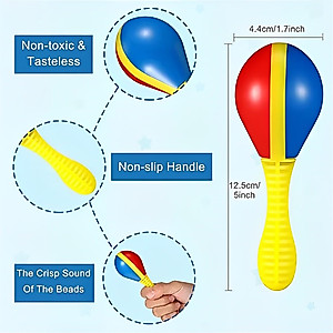 Dulier Maracas for Kids - Pair of maracitos(Set of 2) The First Instruments for Childrens