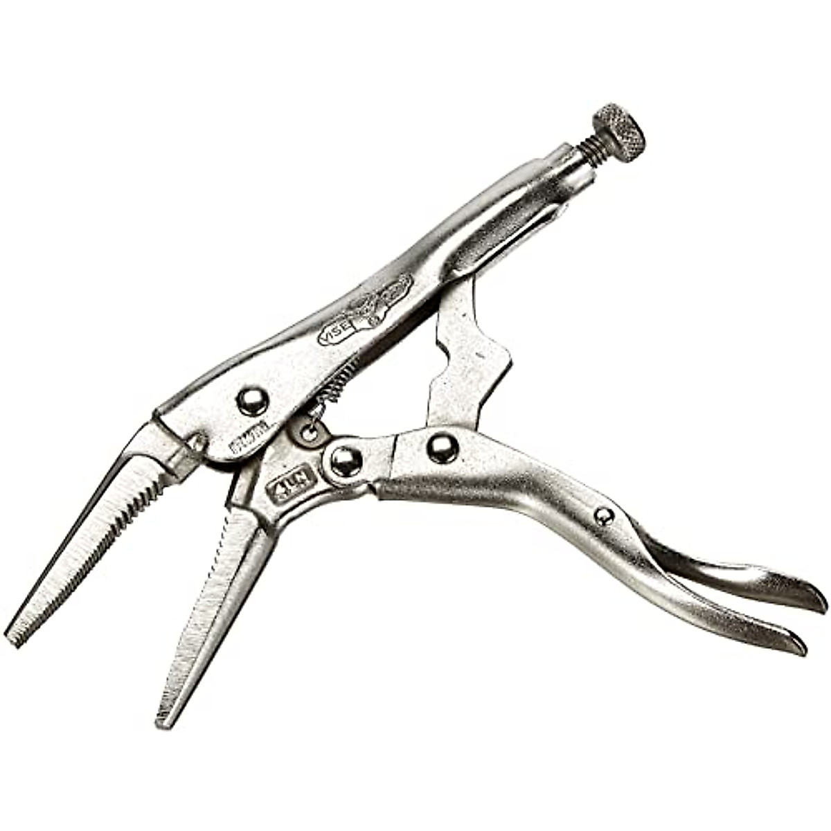 IRWIN VISE-GRIP Original Locking Pliers, Long Nose, 4-Inch (1602L3),Silver,100mm