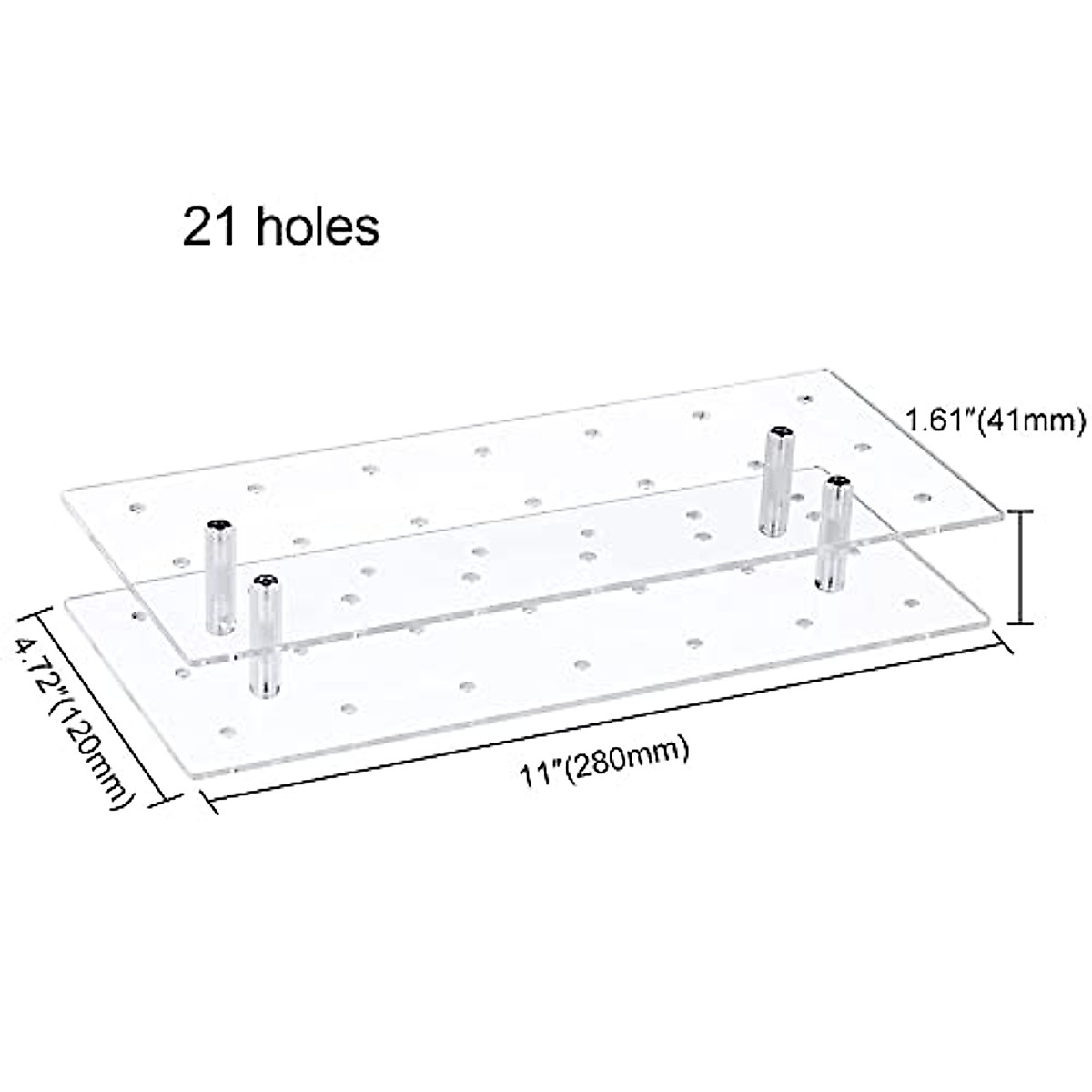 Cake Pop Stand, 2 Packs 21 Hole Clear Acrylic Cake Pop Stands Display for Weddings Baby Showers Birthday Parties Anniversaries Halloween Candy Decorative