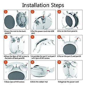 Google Home Mini Stand Holder, Retro Alarm Clock Stand Mount Base Protective Case Compatible with Google Home Mini and Nest Mini (White)