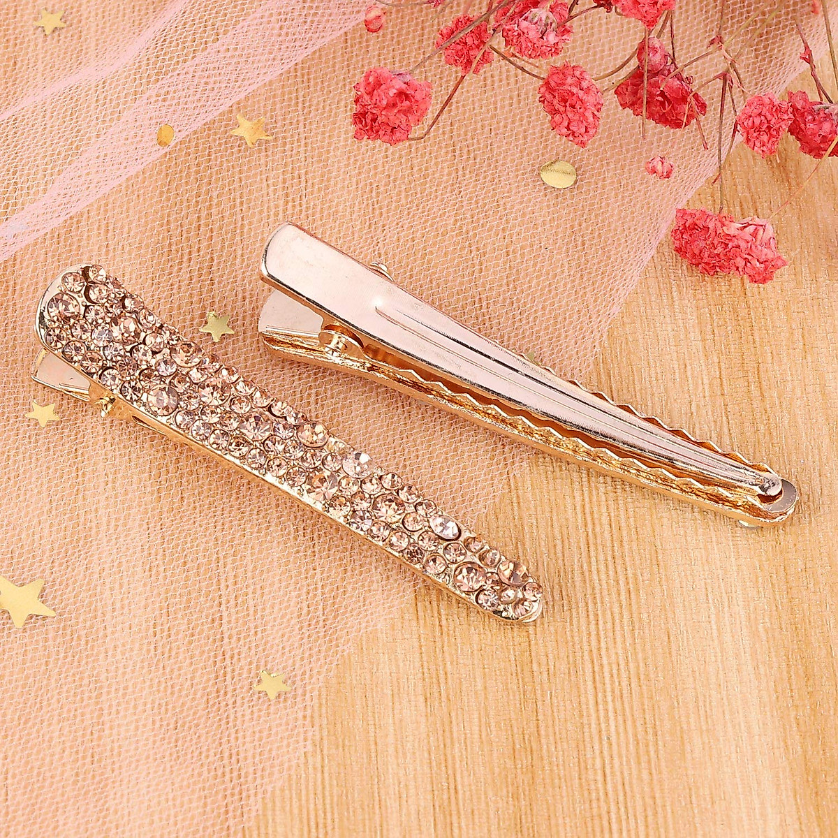 12 Pcs Rhinestone Alligator Hair Clips Fancy Crystal Duckbill Hair Clips for Women Girls Hair Styling Tools Accessories