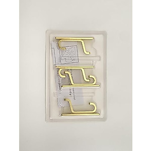 pickpiff Self Adhesive Hooks, Extra Sticky 10LB (Max), Heavy Duty Stainless, Stick On Wall and Door Hooks for Hanging, Bathroom Towel Hooks and Coat Hooks, Robe Hook Wall Mounted, Gold, 4 Pack