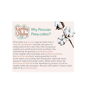 Earthy Baby GOTS Certified 100% Super Soft Organic Pima Cotton Baby Girl Lightweight Hoodie (White, 3-6 months)