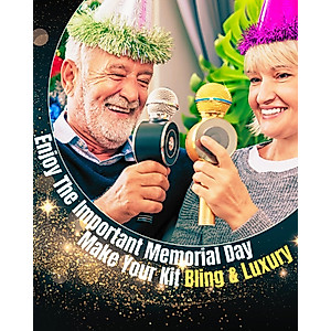 RhymKawa Gold Microphone Cover for Shuer SM58, SM58LC, Beta58, Beta58A, SA-M30, SV100, RK143G Windscreen Replacement, 2 Pack