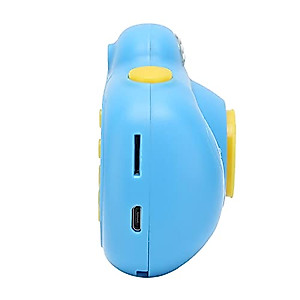 Kids Selfie Camera, 8MP 1080P 2.4in Screen 32G Micro Storage Card 1020mAh Large Battery Digital Toy Camera, Auto Power Off Drops Shockproof Autofocus for 3-12 Year Old Kid(Blue)