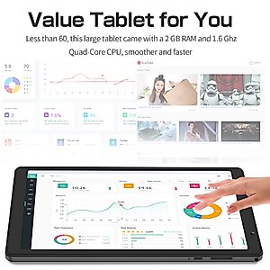 PRITOM TAB 10 Tablet with Case,10 inch Tablet Android 12, 32GB, Quad-Core 1.6Ghz Processor, 6000mAh, 1280 * 800 HD Display, Dual Camera, Bluetooth, Tabletas with WiFi 6