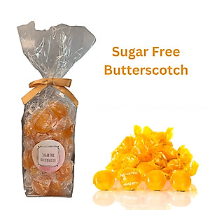 Sugar Free Candy Variety Gift Box – Sugar Free Hard Candy Bulk Candy Individually Wrapped 4 Assorted Flavor Bags
