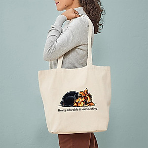 CafePress Yorkie Being Adorable Tote Bag Canvas Tote Shopping Bag