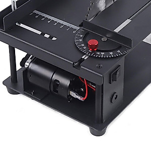 MARTEXBUY Mini Sliding Table Saw, Multifunctional Mini Tablesaw, Portable Electric Precision Table Saw, Woodworking DIY Cutting Bench Saw, Household for Metal Wood Plastic Cutting, Speed Adjustable