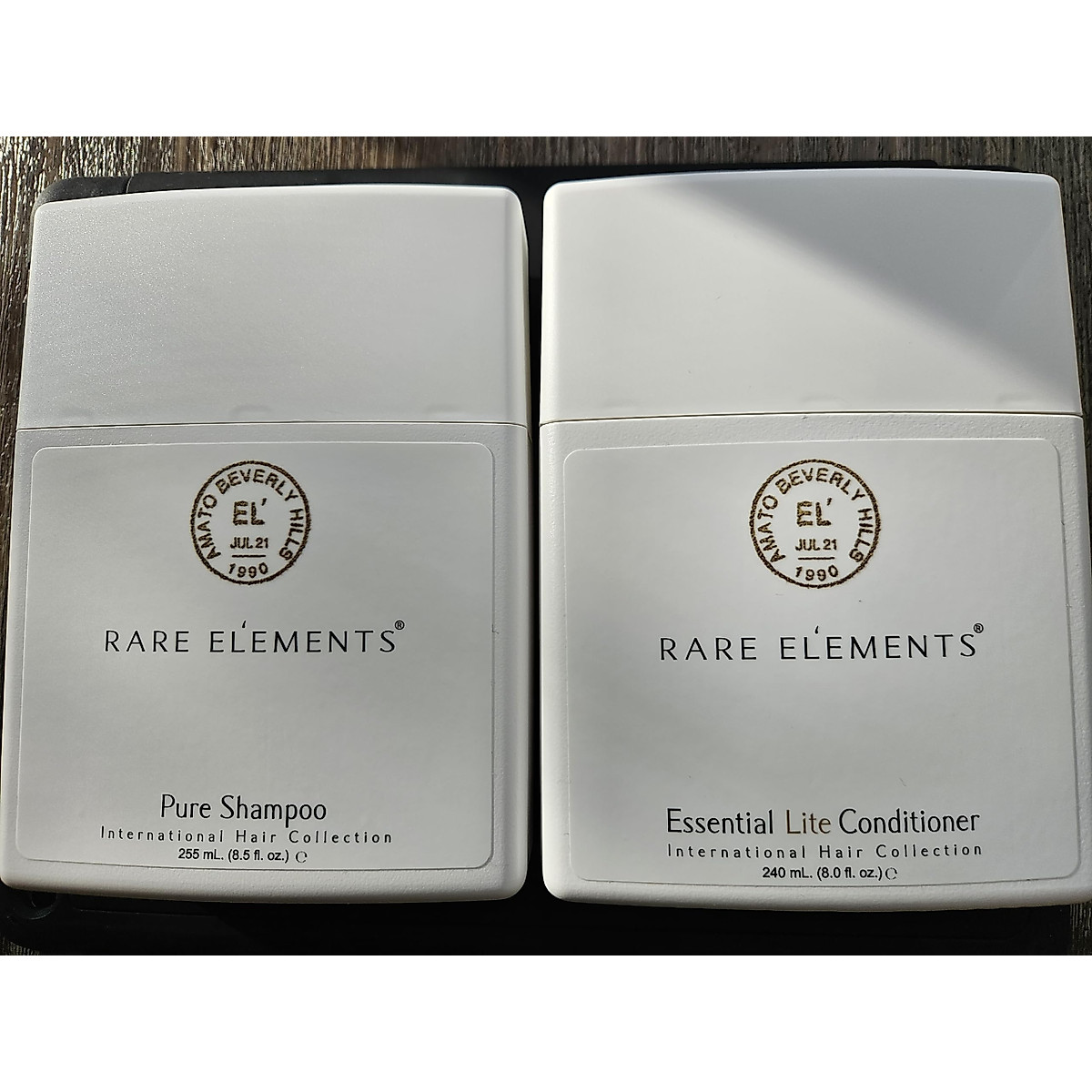 Rare Elements Pure Shampoo & Essential Lite Conditioner Set with Gute Carrying Bag (Three Piece Bundle) 8 oz per unit