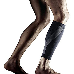 LP SUPPORT 270Z Calf Compression Sleeve for Men Women Youth, Delay Soreness, Calf Muscle Strain, Shin Splints and Varicose Veins (Black - Medium) (Pack of 1)