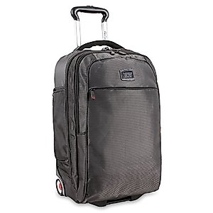 J World New York Bay Business Rolling Backpack, Black, One Size