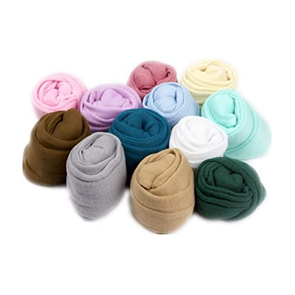 Coberllus Newborn Baby Photo Props Blanket Stretch Knitted Wrap Swaddle for Boy Girls Photography Shoot (Green)