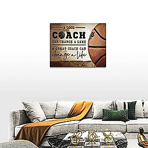 Basketball Wall Art Motivational Sport Basketball Pictures Wall Decor Team Inspirational Painting Canvas Prints Framed Modern Artwork For Living Room Bedroom Bathroom 12"X16"