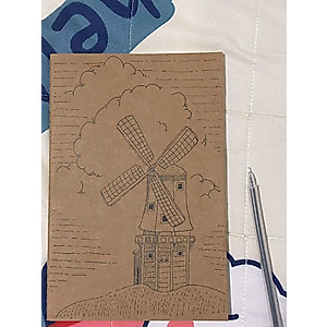 Set of 3 Kraft Cover Journals: 8.25x5.5 inches, 100gsm Ivory Pages, 30 Sheets (60 Pages), Blank, DIY-friendly, and Versatile for Daily Use