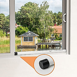 YeYeBest Door Security Bar & Sliding Patio Door Security Bar, Sliding Door Lock for Patio Door, Sliding Door, Window, Apartment, Home, Hotel Room, Removable Security Jammer Bar, White