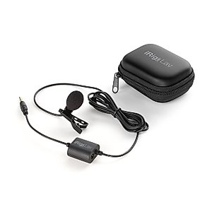 IK Multimedia iRig Mic Lav Lapel Microphone, omnidirectional Condenser lavalier Microphone with 1/8" TRRS Jack, Headphone Out and Daisy-Chaining for iPhone, iPad, Android, Mac, PC