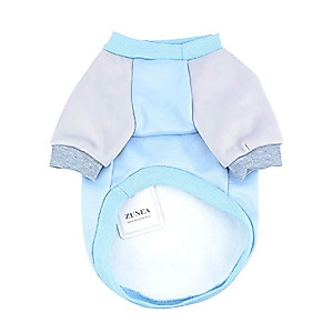ZUNEA Pet Dog Pullover Sweater Coat for Small Dogs Cats Winter Warm Cotton Padded Sweatshirt Puppy Jacket Clothes Cold Weather Clothing for Chihuahua Yorkie Blue M