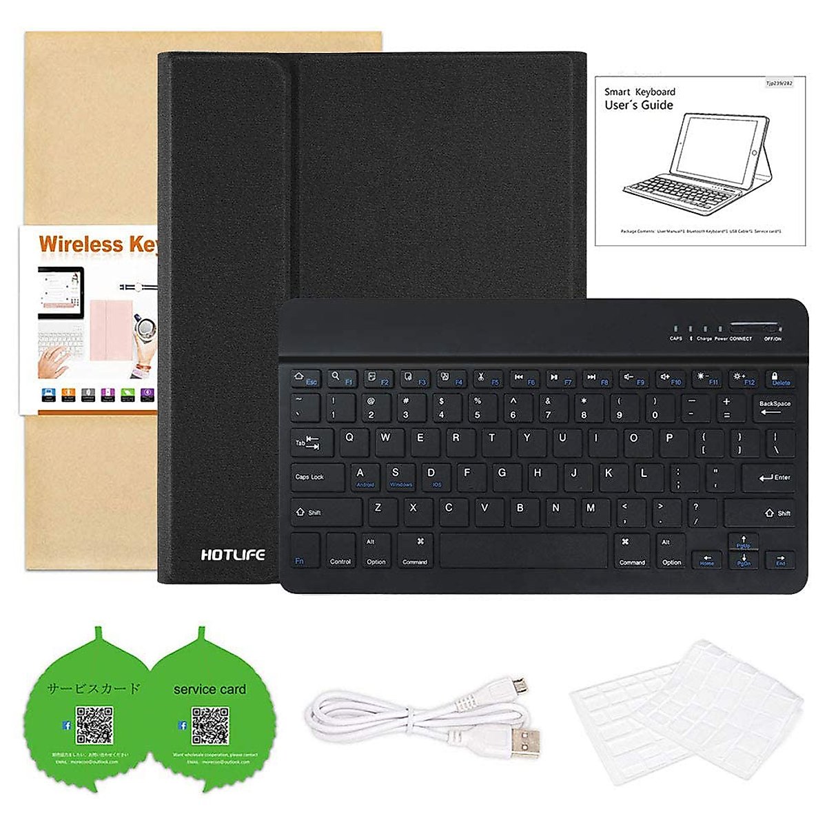 HOTLIFE Case with Keyboard for iPad Air 13 inch （M2 2024 ）,Keyboard Case for iPad Pro 12.9 6th/5th Generation, Wireless Detachable Keyboard- with Pencil Holder for New iPad Air 13-inch/iPad Pro 12.9