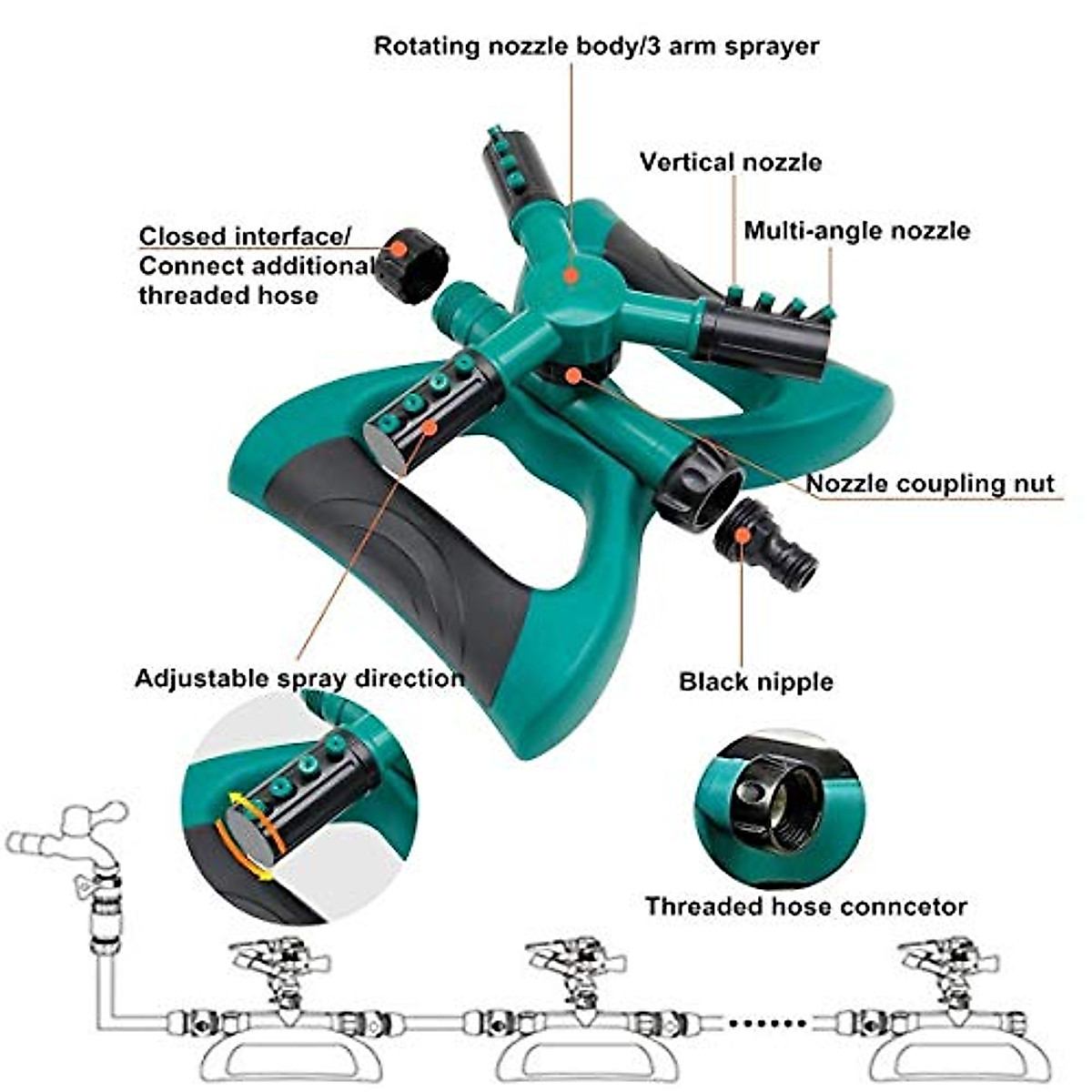 Vinpie Garden Fogger Machine 5L Disinfection Atomizer Sprayer Electric Intelligent Fogger 1.3 GAL 1-15GPH Blower Adjustable Particle Size 0-50μm/Mm Sprinkler for Station, School, Restaurant, Home
