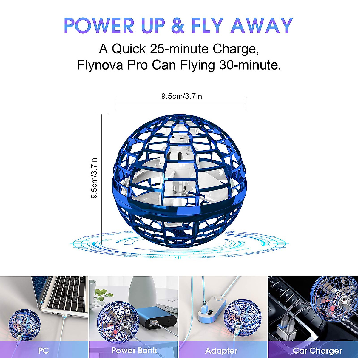 ATHLERIA Pro Hover Ball with Wand for Kids Boys Girls Gifts Ideas - Hand Controlled Mini Drones Helicopter with RGB Lights Interactive Toys Indoor Outdoor,Flying Ball Toys for Boys 678910+