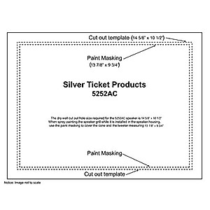 5252AC Silver Ticket in-Ceiling Speaker with Pivoting Full Speaker Adjustable Angle Woofers and Tweeter (Dual 5.25 Inch in-Ceiling Center Channel) Ceiling ONLY