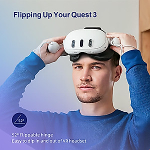 QWOS RGB Comfort Battery Head Strap 8000mAh Compatible with Meta Quest 3 Accessories, 20W Fast Charging, Extend 8hrs Playtime, Adjustable Battery Elite Strap for Enhanced Support and Balance in VR