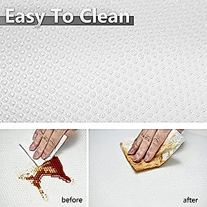 Shelf Liners for Kitchen Cabinets Non-Adhesive Cupboard Closet Drawer Shoe Rack Wire Shelf Liner Refrigerator Liners, Clear, 13.5Inch x 20FT